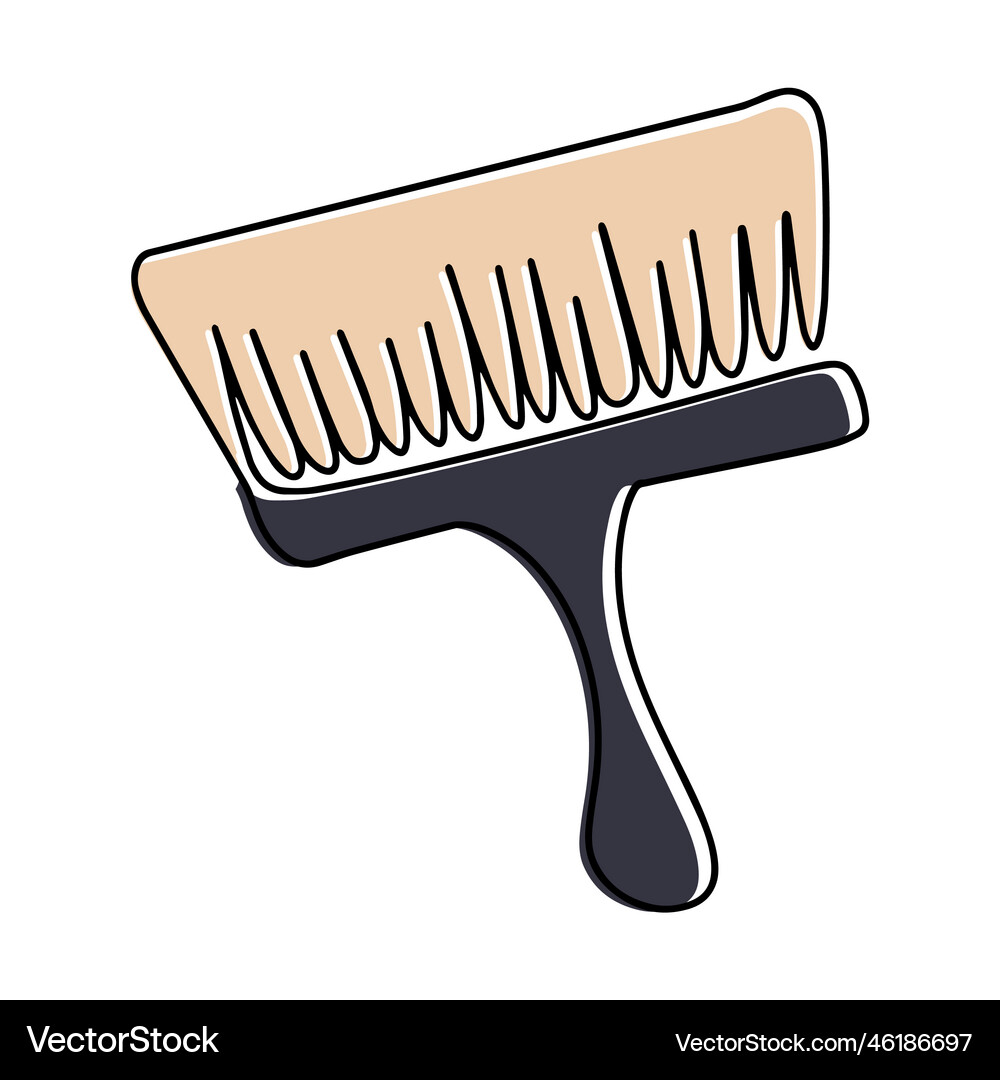 Cleaning brush icon contour icon web icon Vector Image