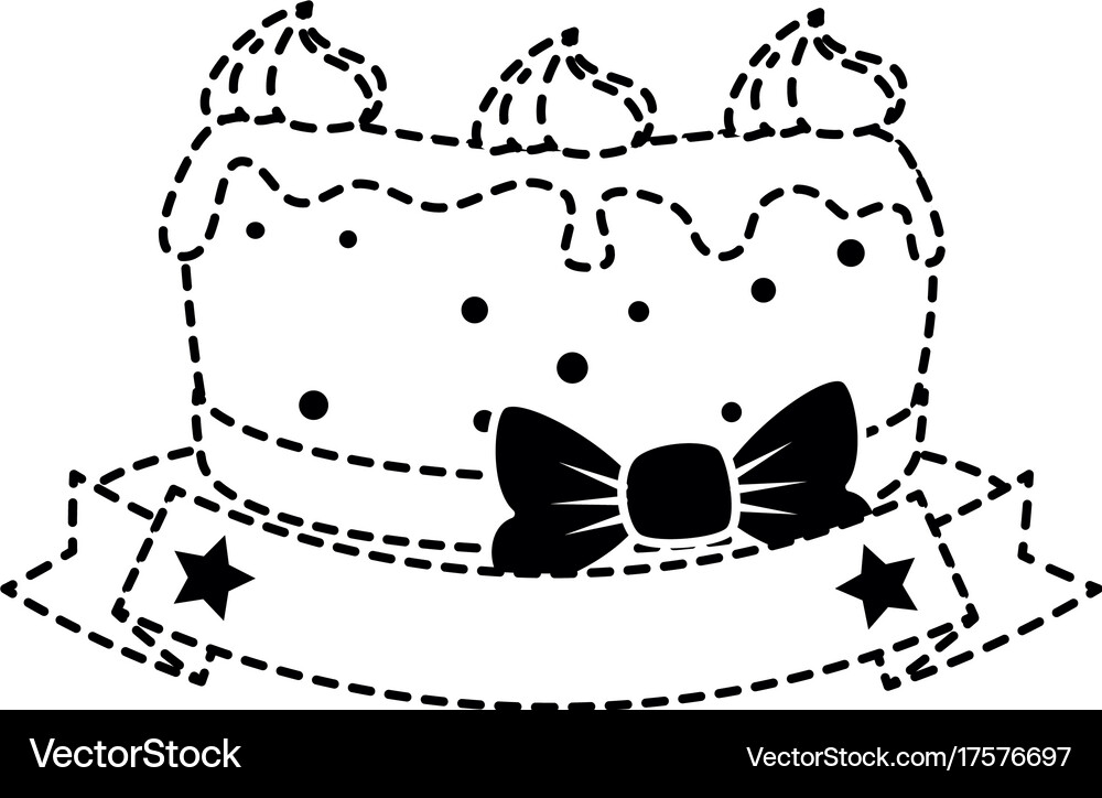 Delicious cake with ribbon Royalty Free Vector Image