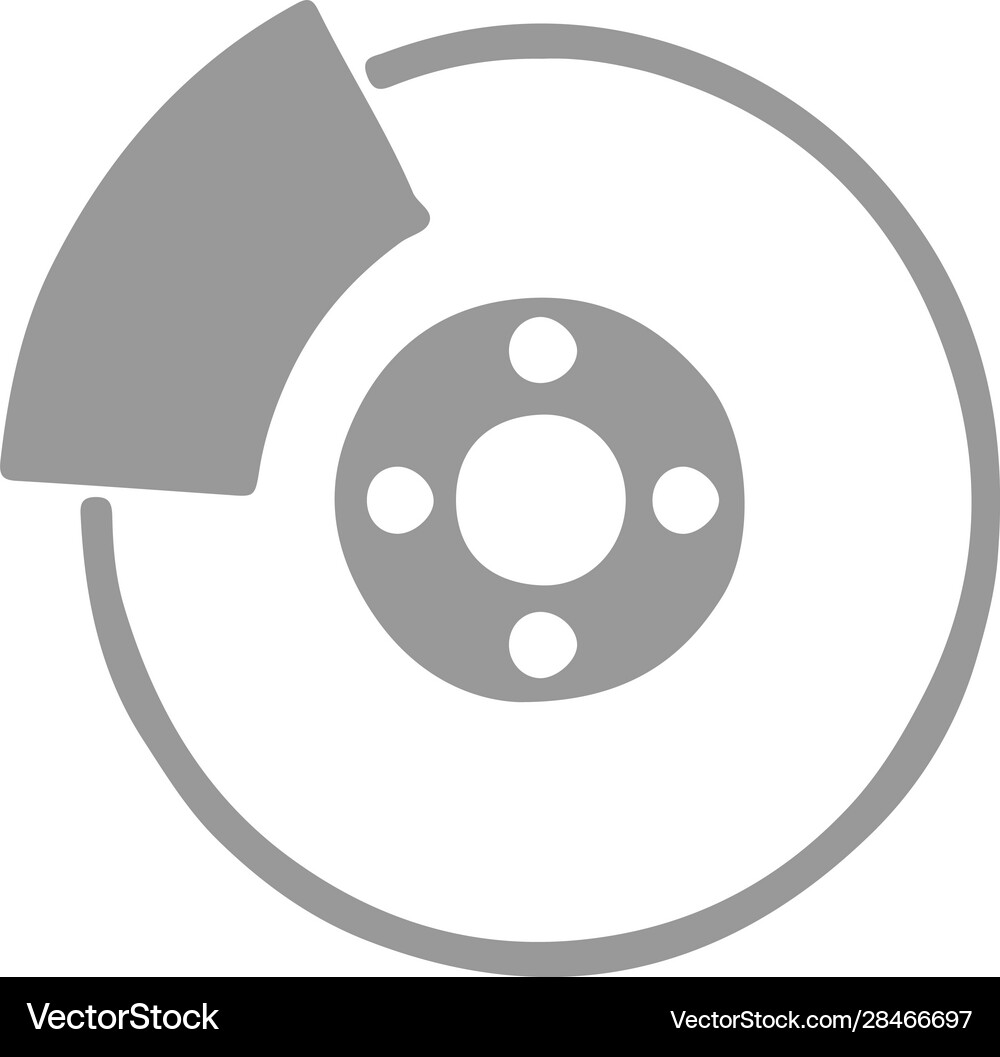 Disc brake icon isolated on white background Vector Image