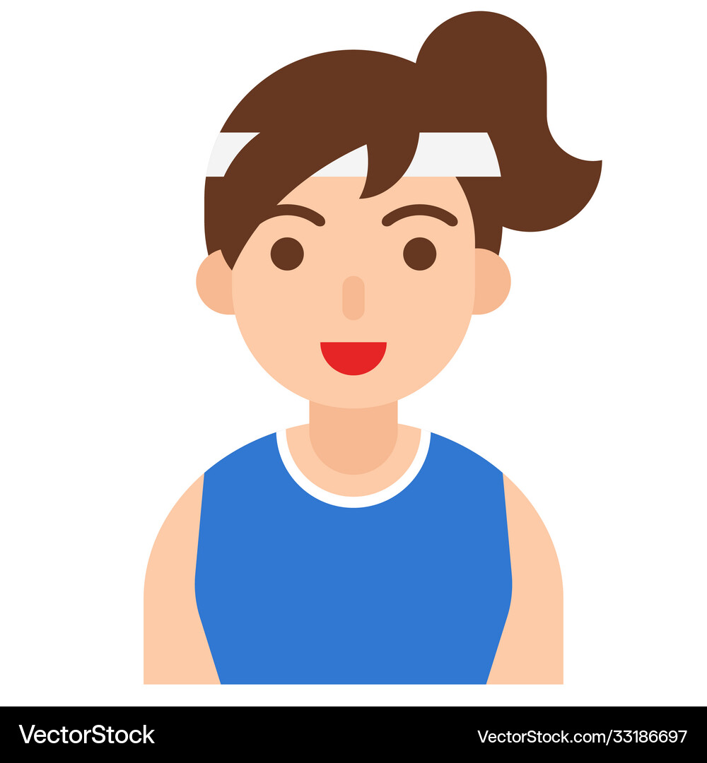 Female Athlete Icon Royalty Free Vector Image - VectorStock