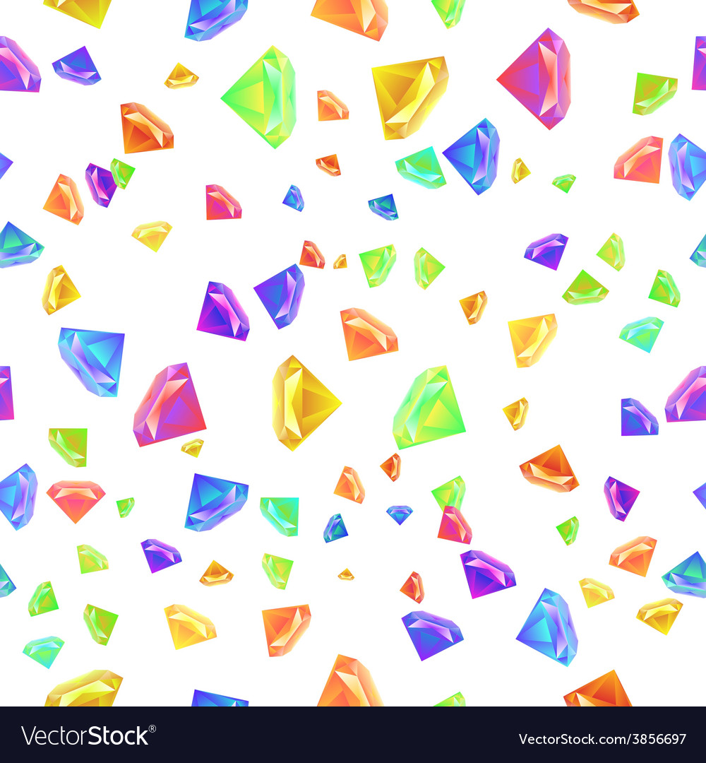 Gemstone seamless pattern for presentation Vector Image