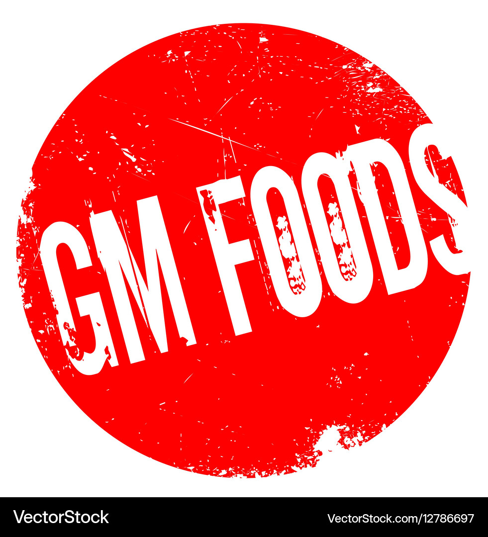 Gm Foods rubber stamp Royalty Free Vector Image