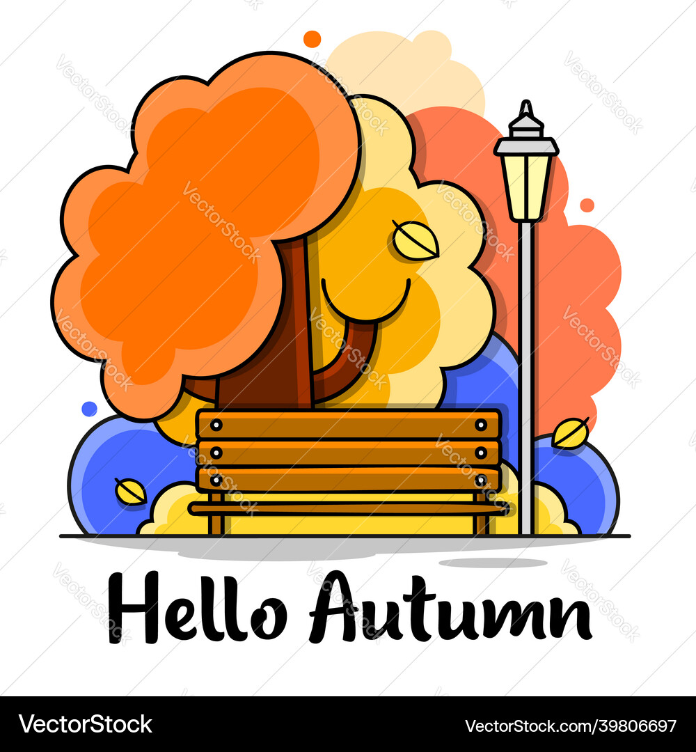 Hello autumn goodbye summer the trend Royalty Free Vector