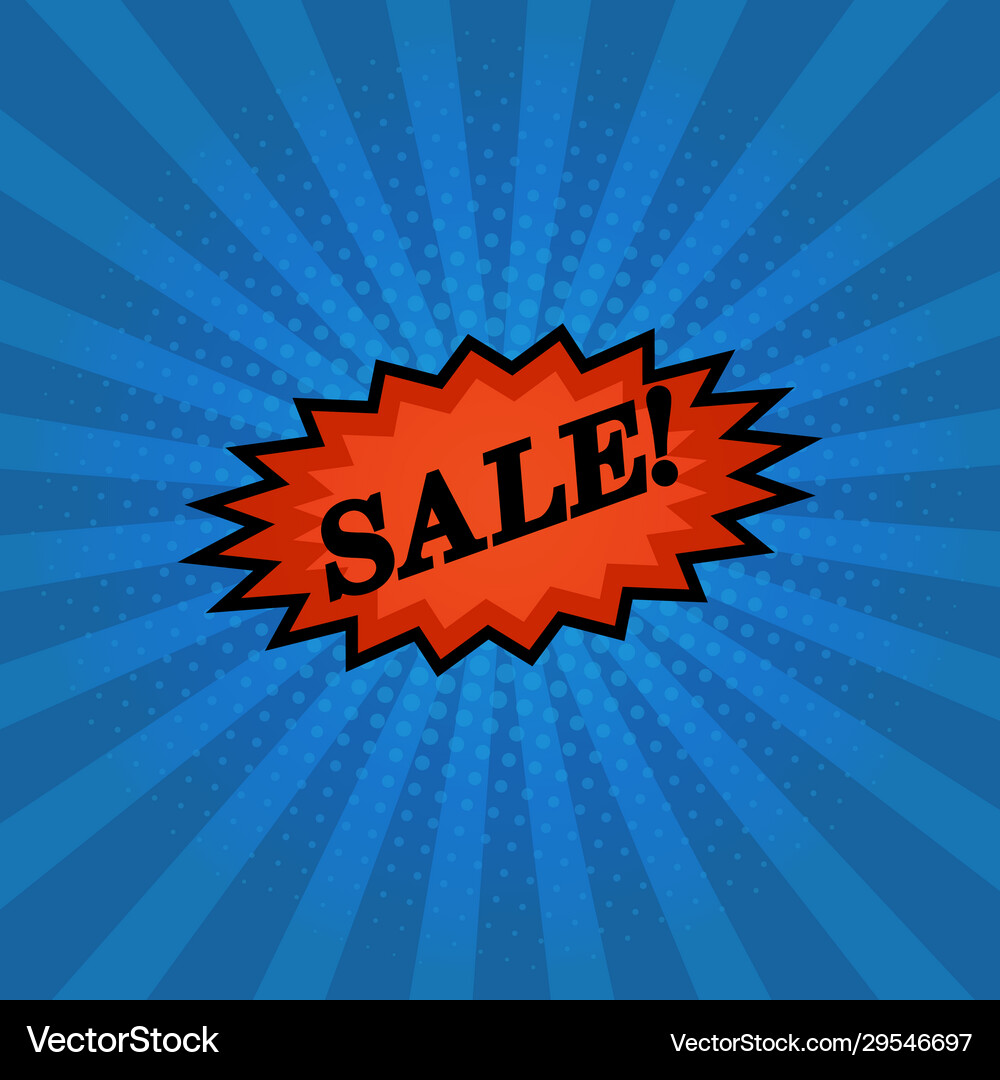 Sale in comics retro style Royalty Free Vector Image