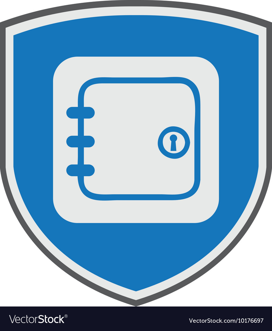 Shield security system isolated icon Royalty Free Vector