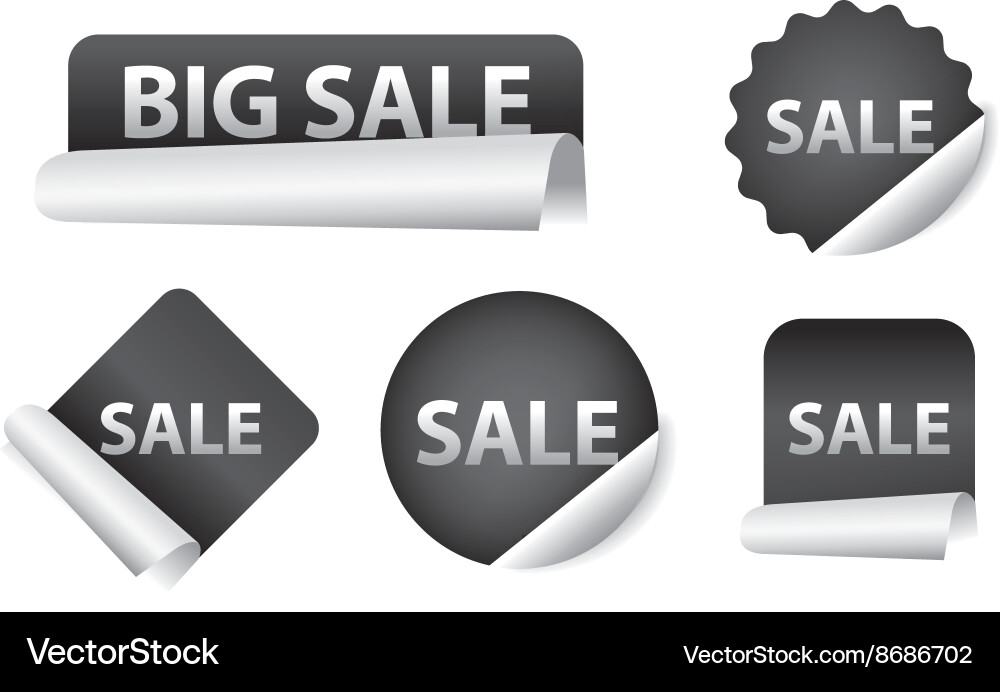 Advertising sale stickers Royalty Free Vector Image