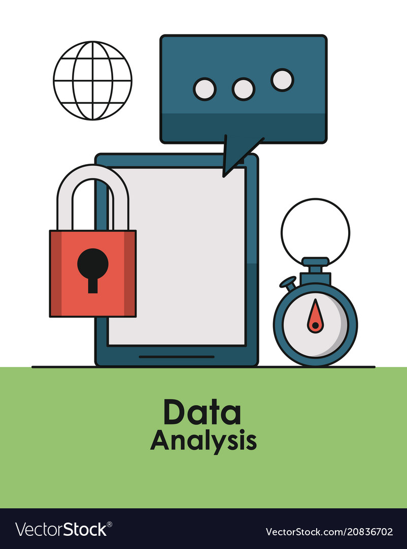 Data analysis concept Royalty Free Vector Image