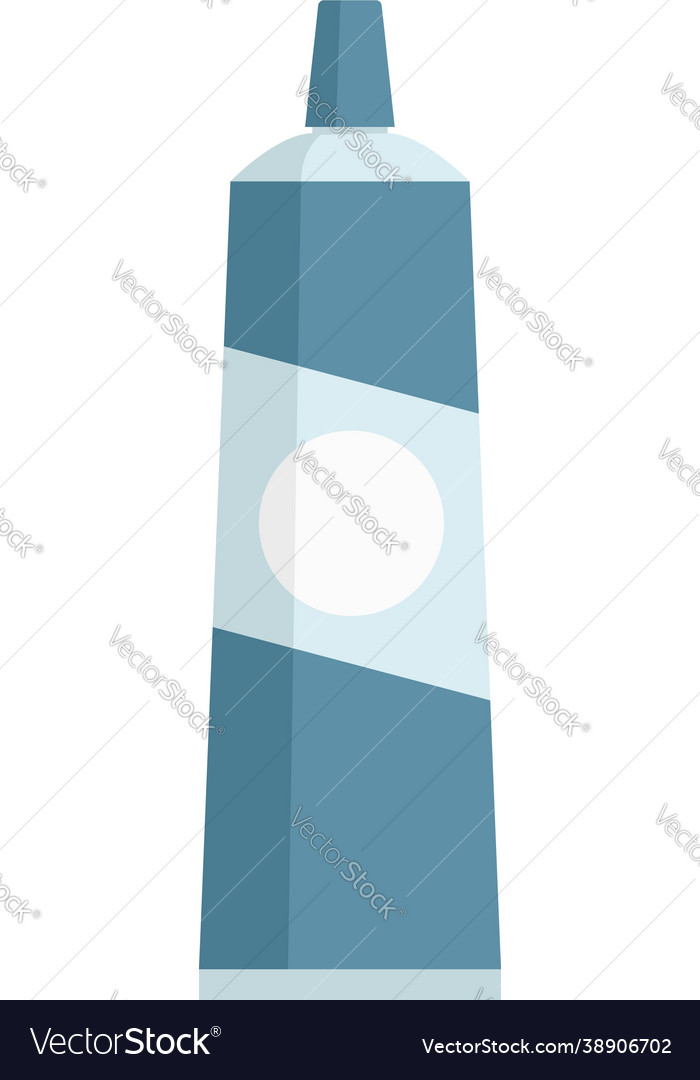Dentist toothpaste icon flat isolated Royalty Free Vector