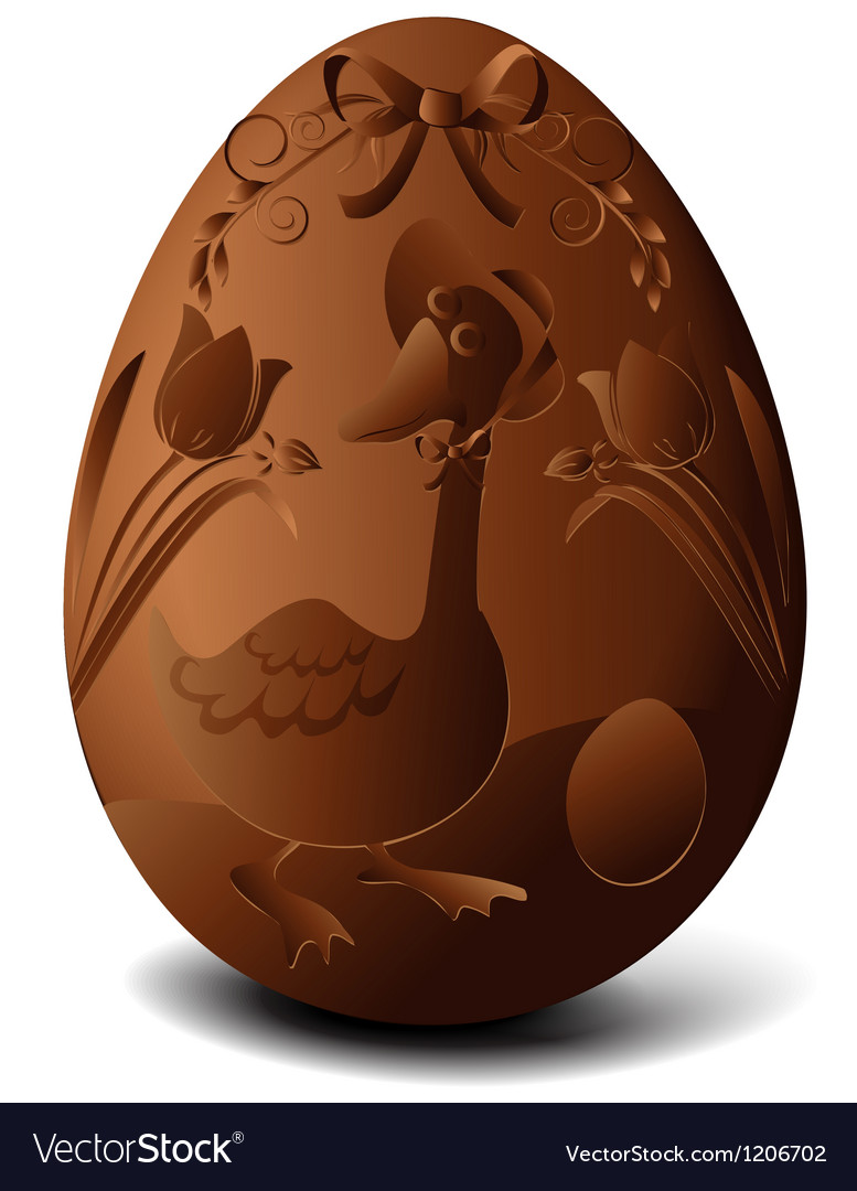 Easter chocolate egg Royalty Free Vector Image