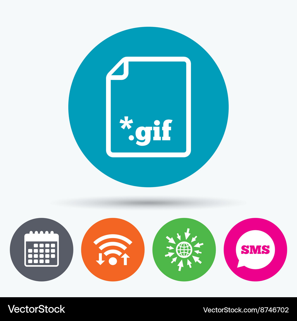 File gif sign icon download image Royalty Free Vector Image