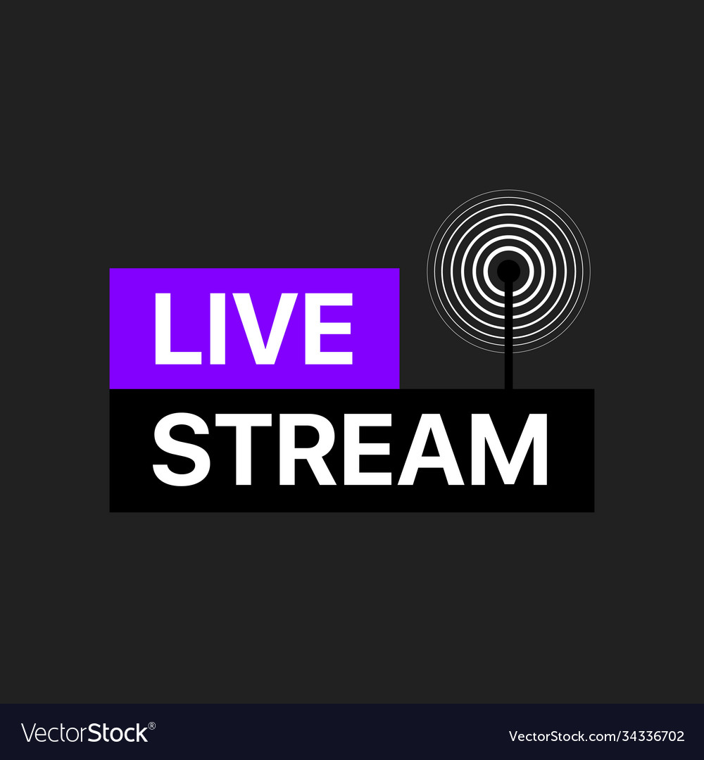 Live stream lower third Royalty Free Vector Image