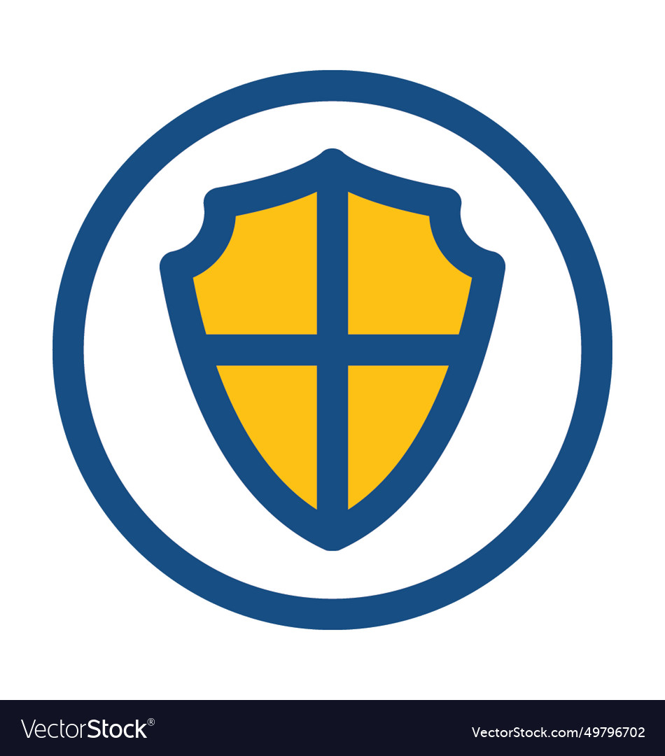 Shield colored icon Royalty Free Vector Image - VectorStock