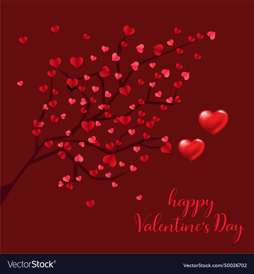 Valentines day background with red and pink Vector Image