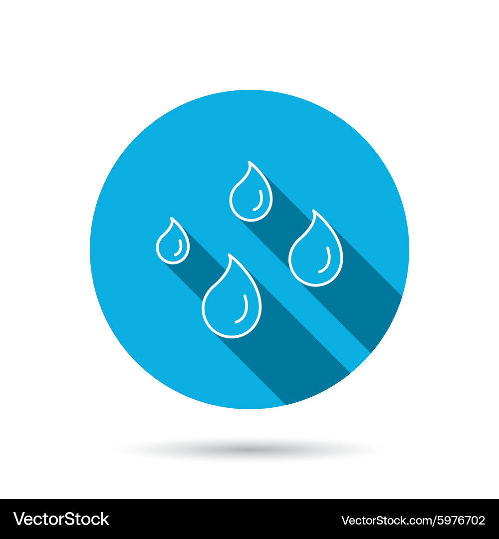Water drops icon rain or washing sign Royalty Free Vector