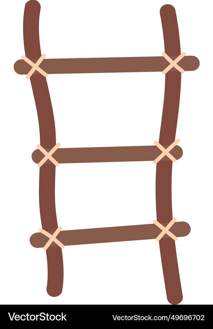Wooden ladder equipment Royalty Free Vector Image