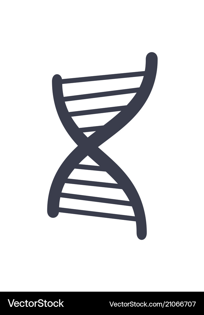 Dna deoxyribonucleic acid chain logo design icon Vector Image
