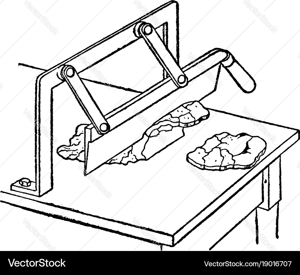 Draw knife slicer vintage Royalty Free Vector Image