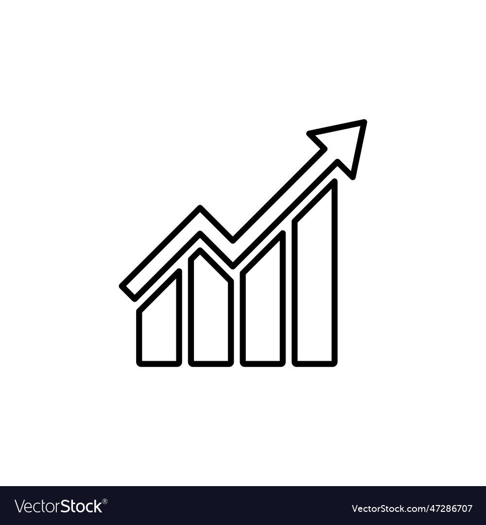 Growing graph icon chart icon diagram icon Vector Image Growing graph icon chart icon diagram icon Vector Image
