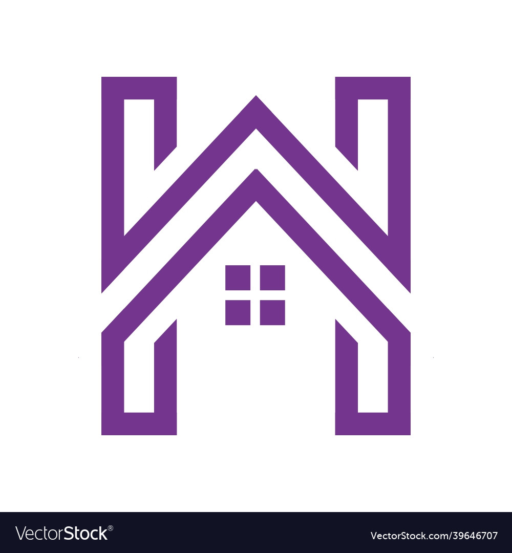 Letter h house logo Royalty Free Vector Image - VectorStock