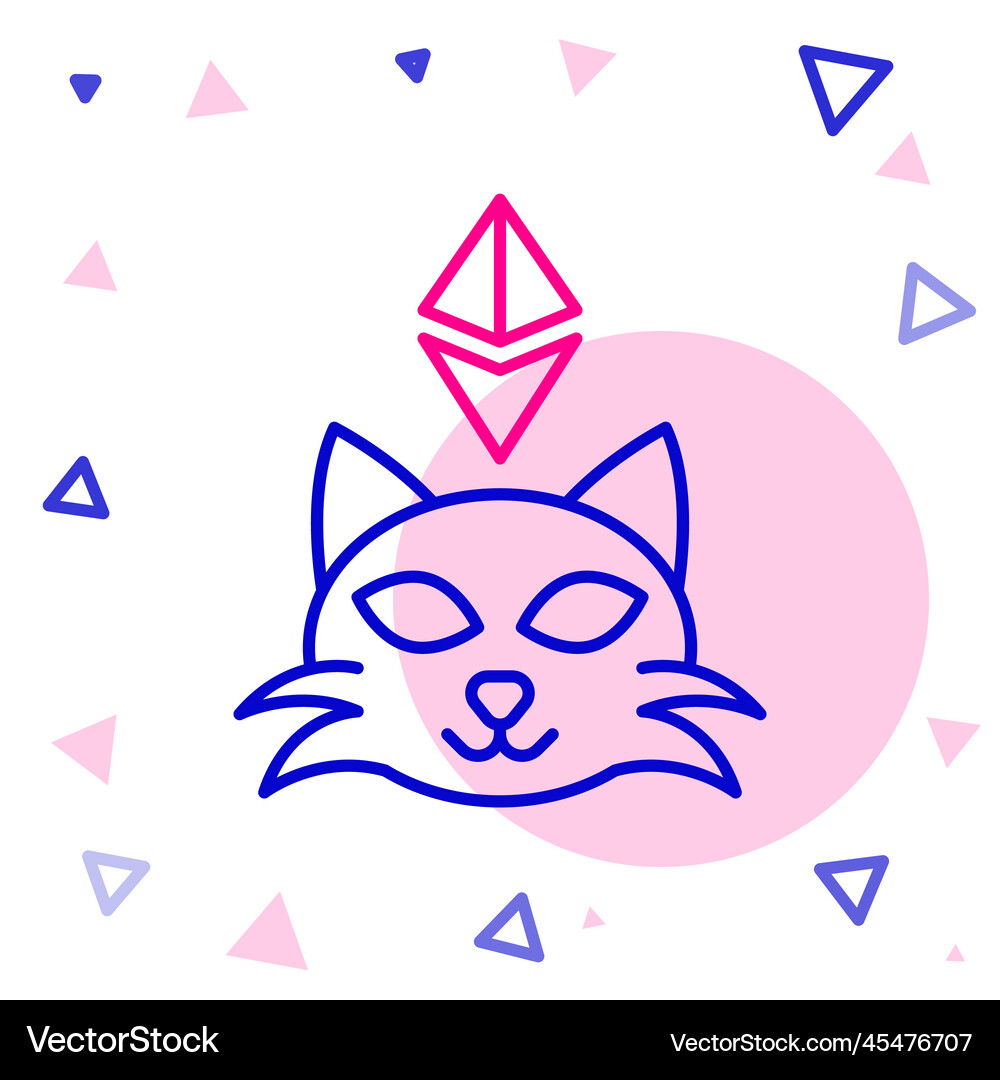 Line nft digital crypto art icon isolated on Vector Image