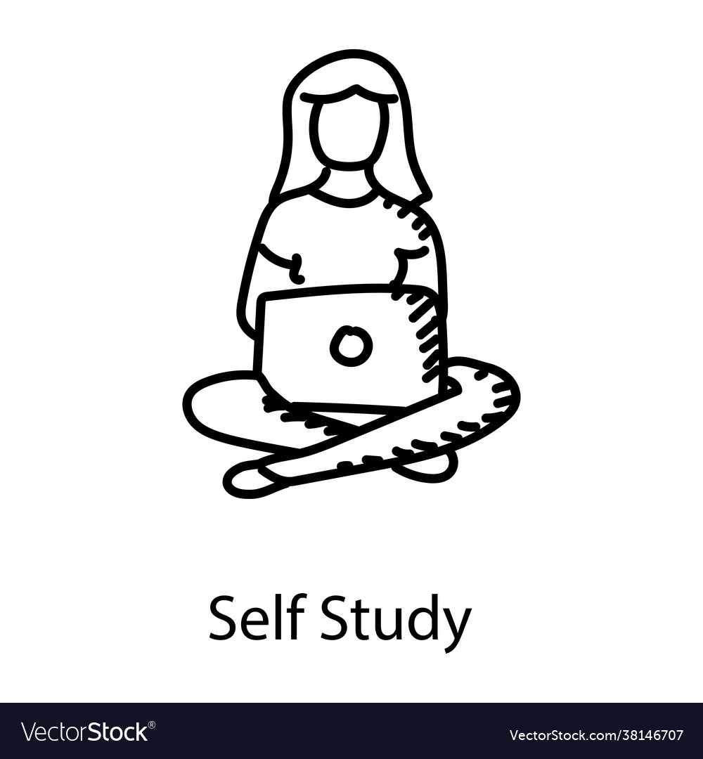 Self study Royalty Free Vector Image - VectorStock
