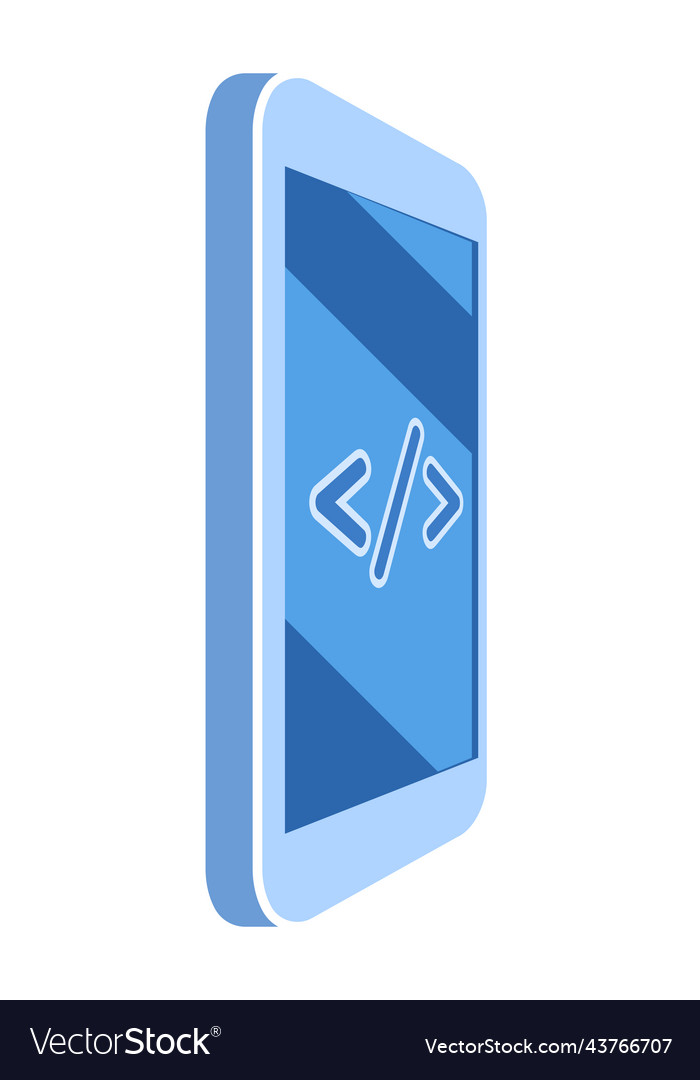 Smartphone app development design element Vector Image