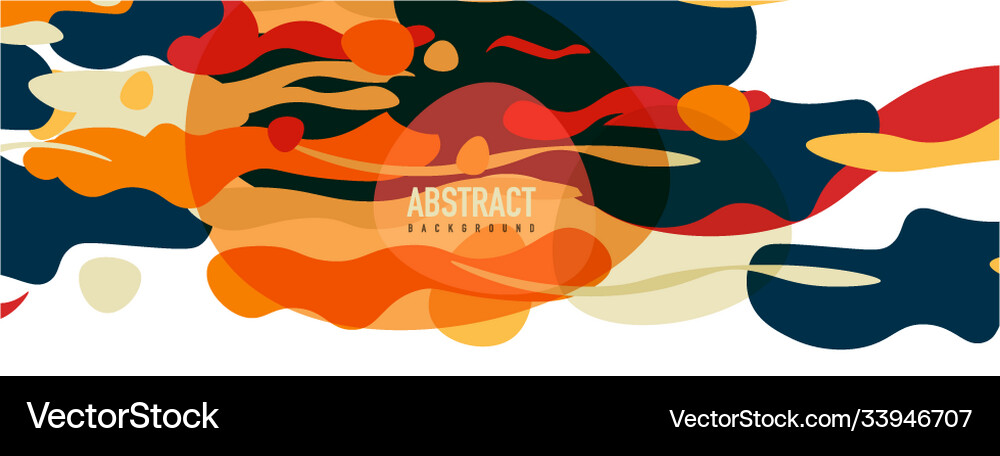 Trendy liquid style shapes abstract design Vector Image