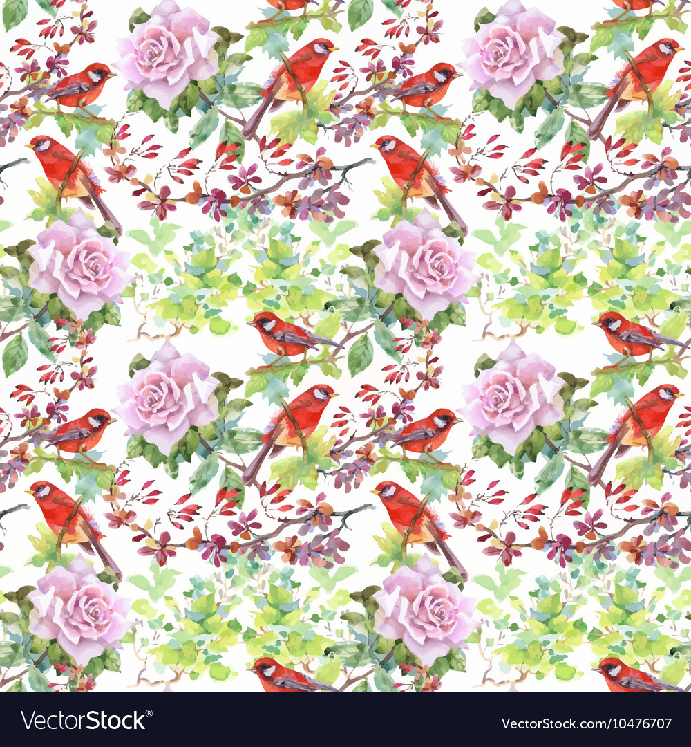 Watercolor hand drawn seamless pattern Royalty Free Vector