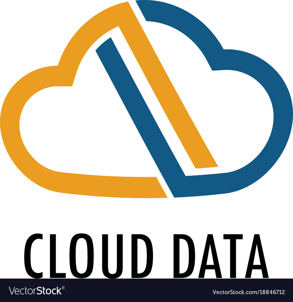 Cloud data logo Royalty Free Vector Image - VectorStock