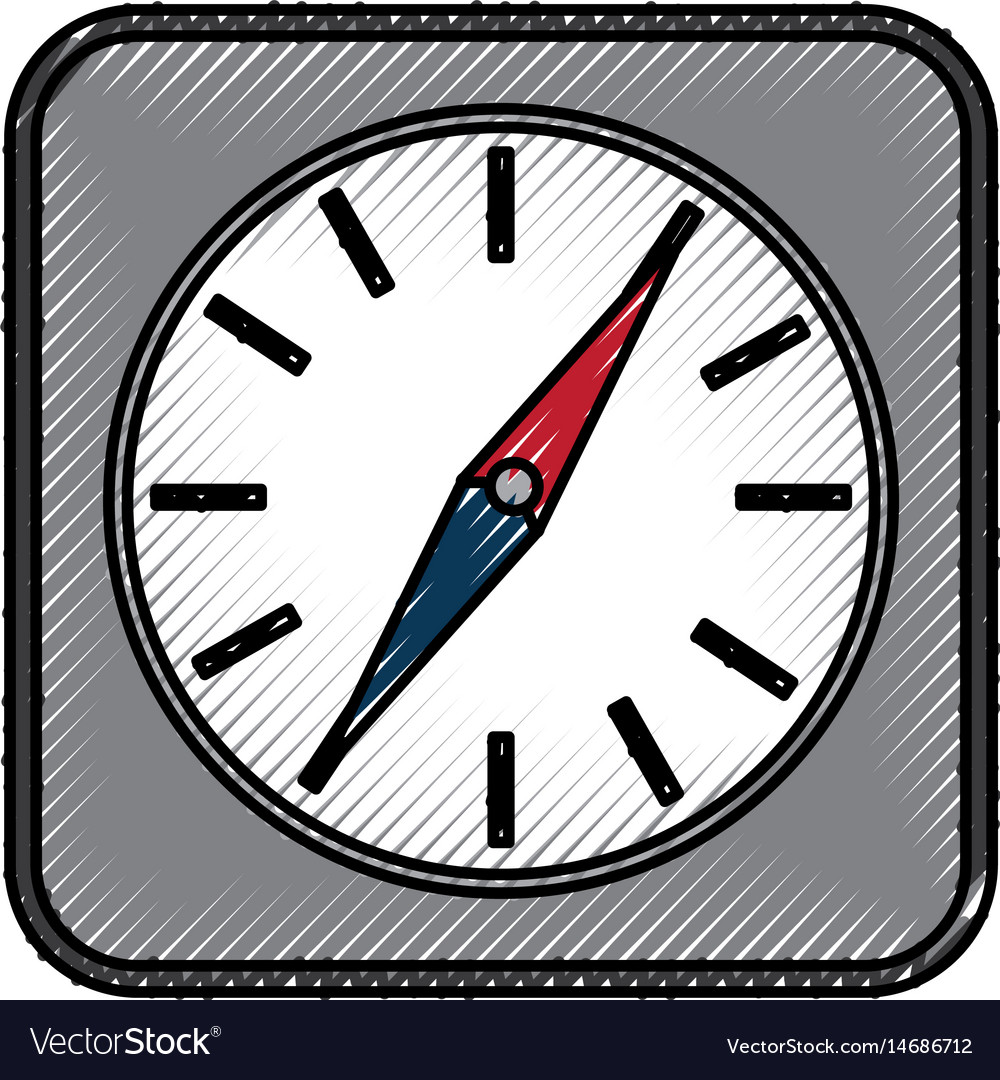 Compass guide application icon Royalty Free Vector Image