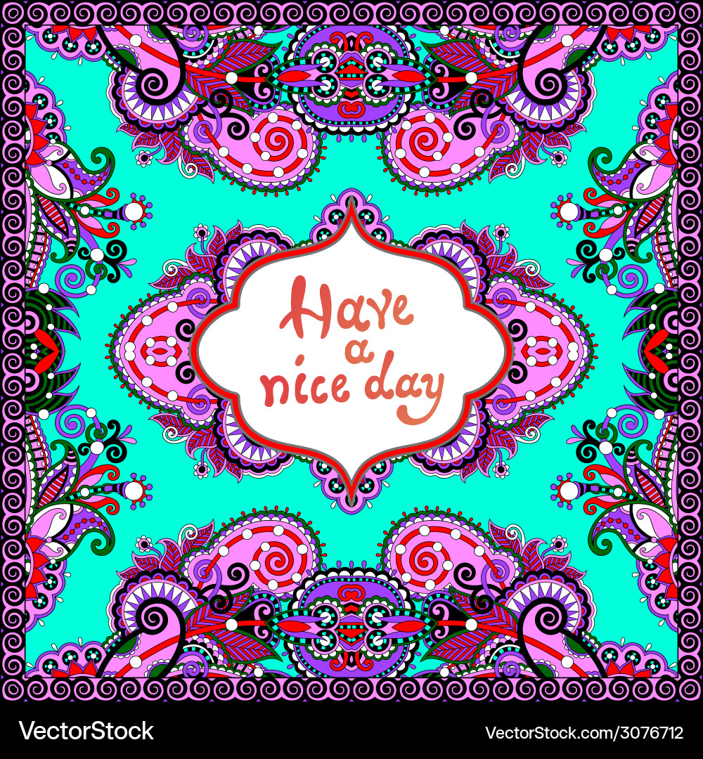 Decorative pattern of ukrainian ethnic carpet Vector Image