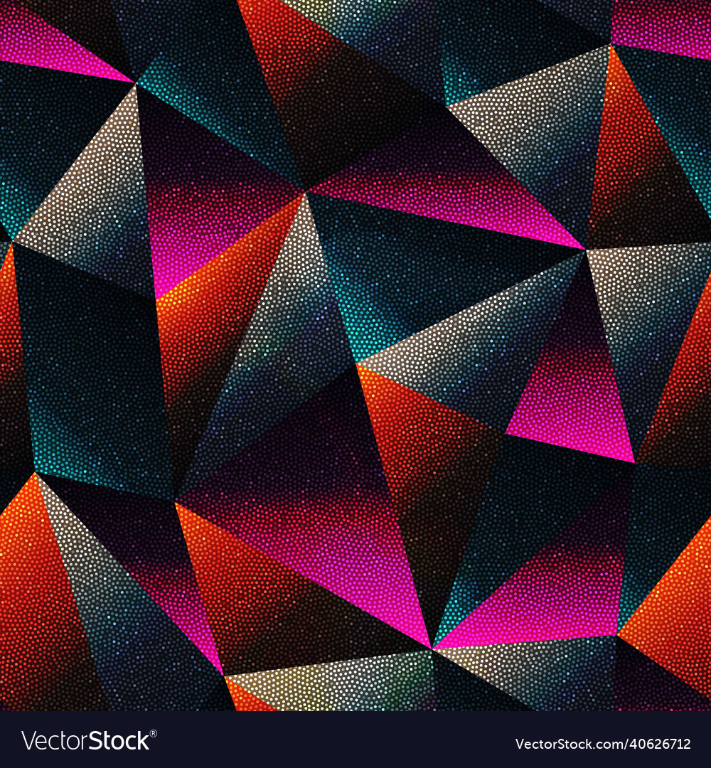 Grunge triangle geometric seamless texture Vector Image