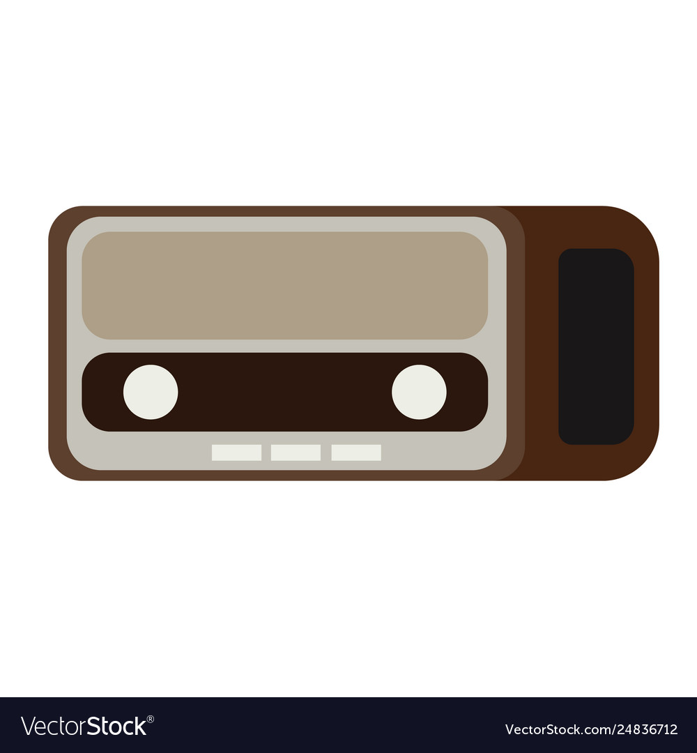 Radio flat Royalty Free Vector Image - VectorStock