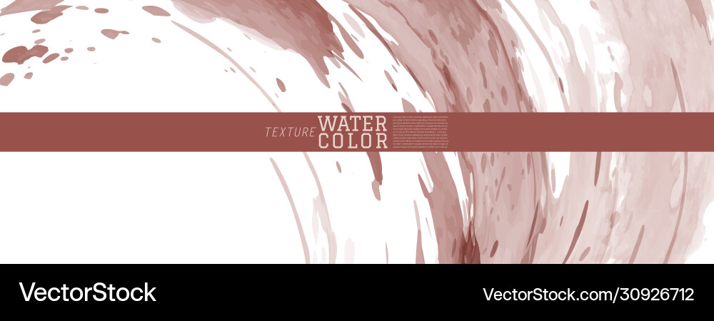 Red earth tone watercolor splash background Vector Image