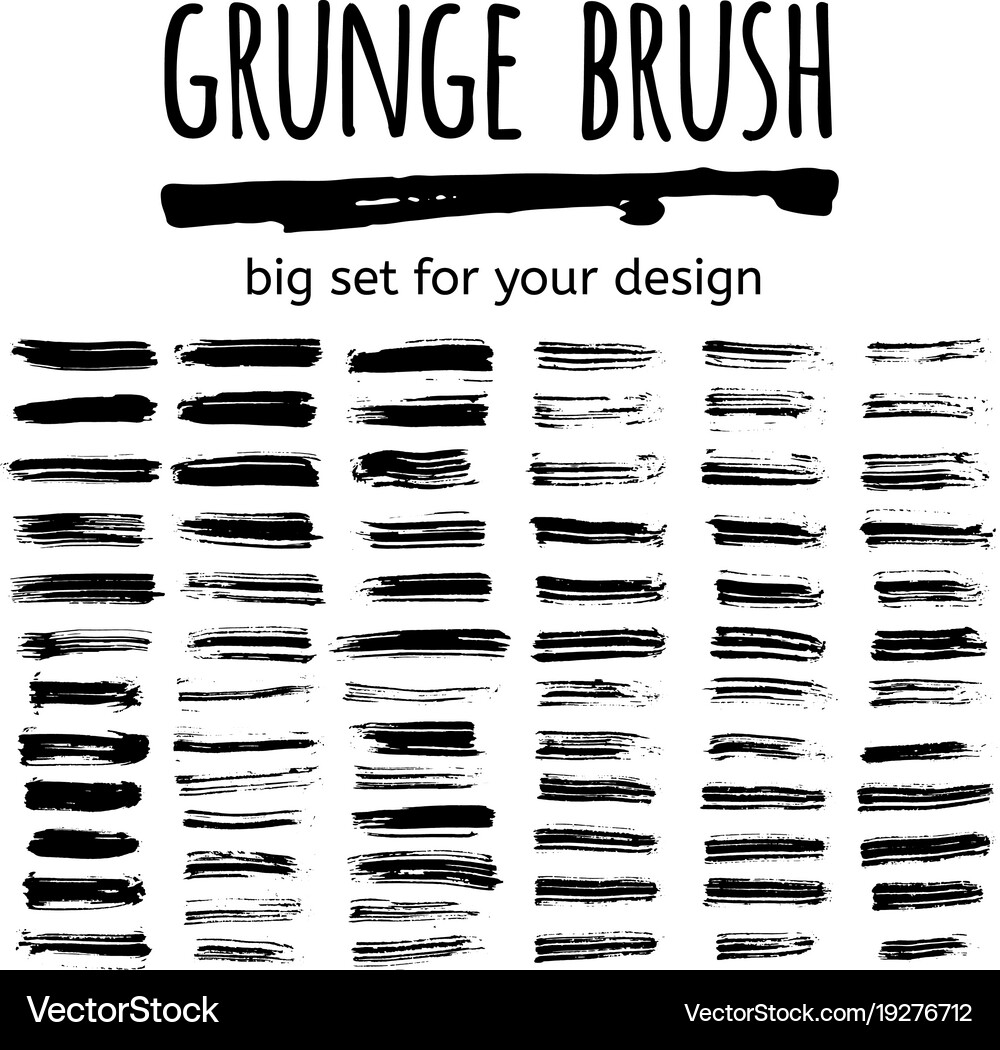 Set of grunge brush Royalty Free Vector Image - VectorStock