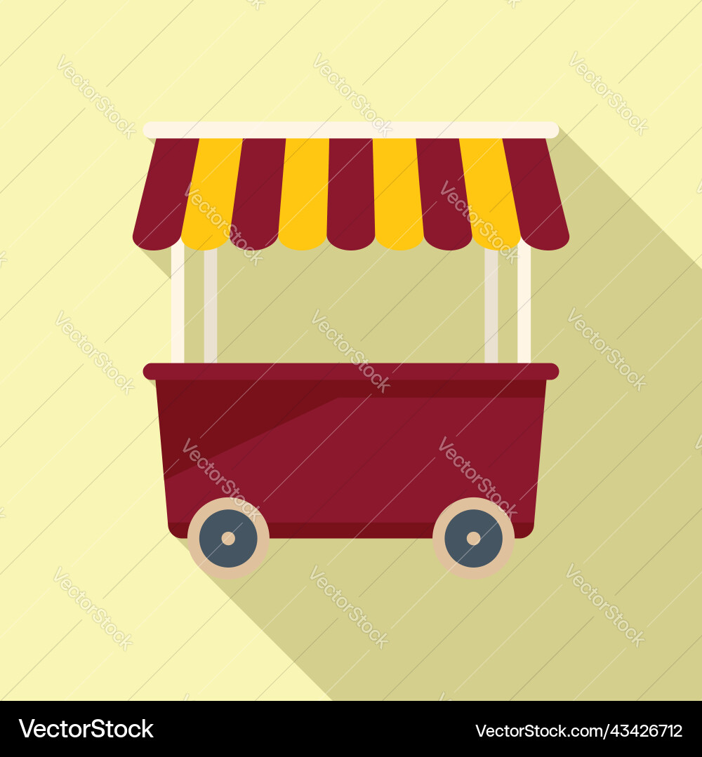 Vendor snack icon flat store market Royalty Free Vector