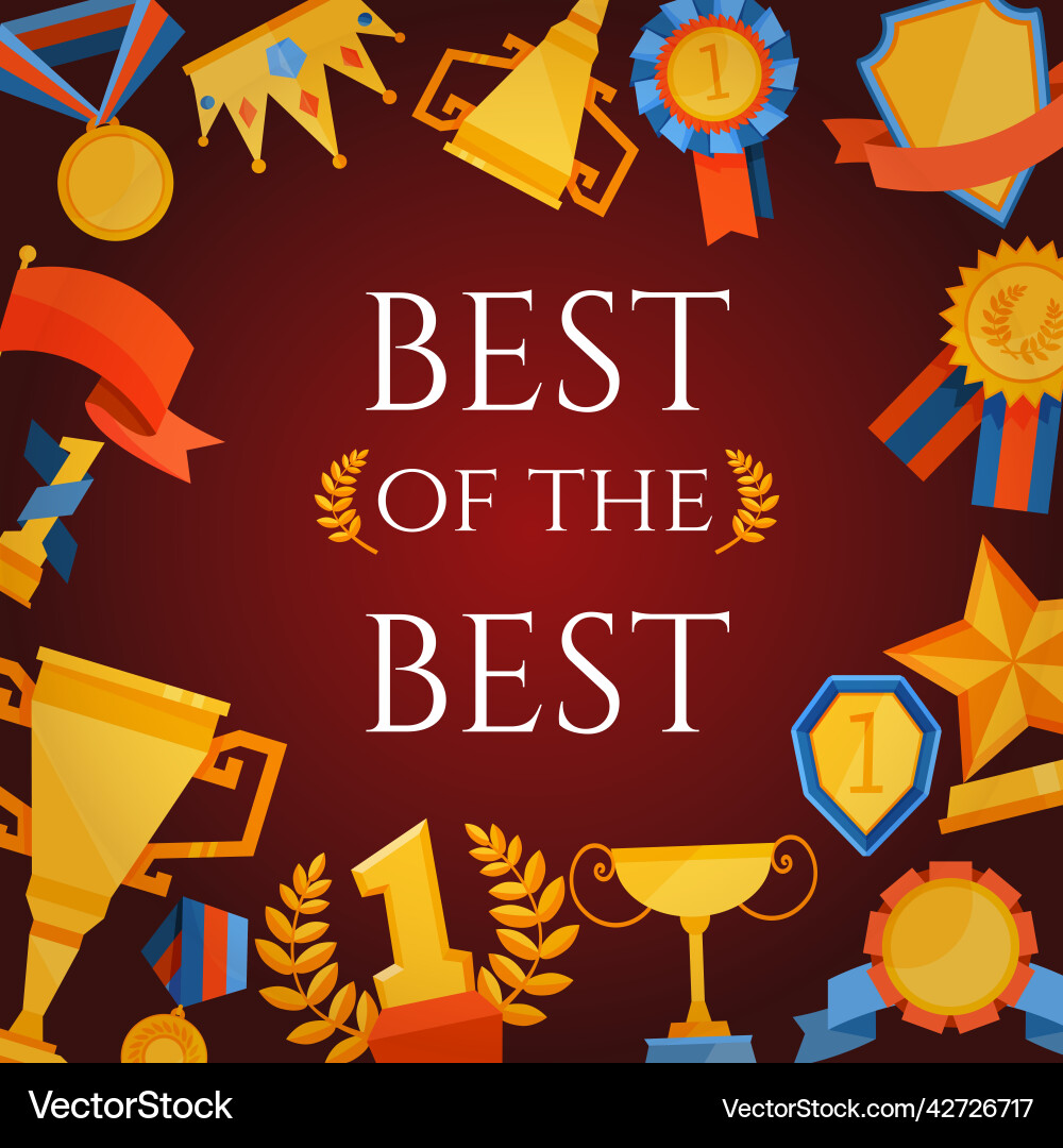 Award and prizes poster Royalty Free Vector Image