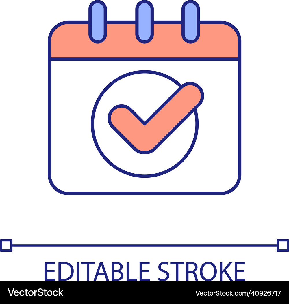 Calendar rgb color icon Royalty Free Vector Image