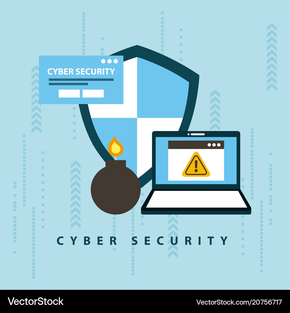 Cyber security technology Royalty Free Vector Image