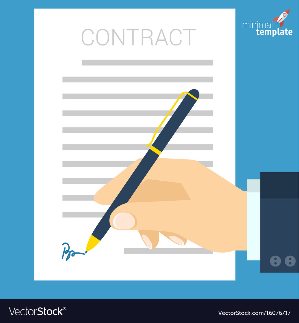 Document signing icon Royalty Free Vector Image
