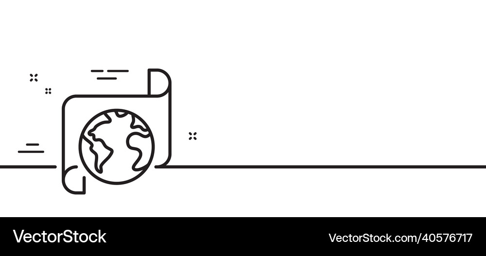 Global business documents line icon translation Vector Image