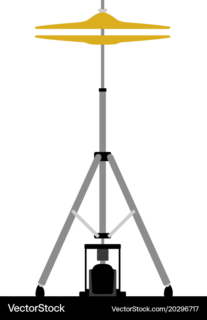 Isolated hit hat icon musical instrument Vector Image