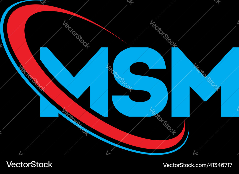 Msm logo letter letter logo design Royalty Free Vector Image