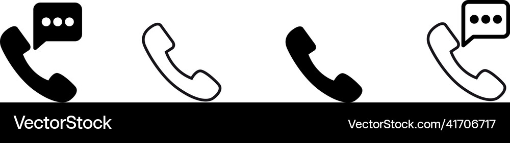 Phone icon set telephone call sign Royalty Free Vector Image