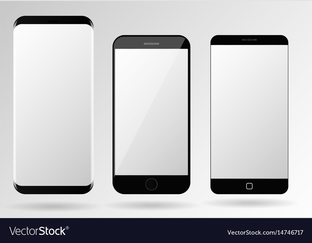 Smartphone Mockup Blank Mobile Phone Template Vector Image