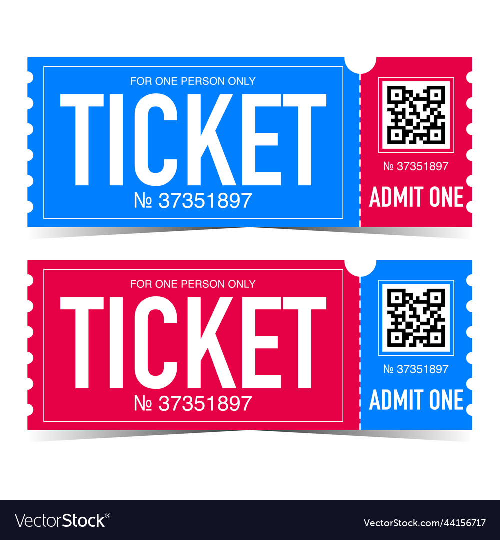 Ticket template design Royalty Free Vector Image Ticket template design Royalty Free Vector Image