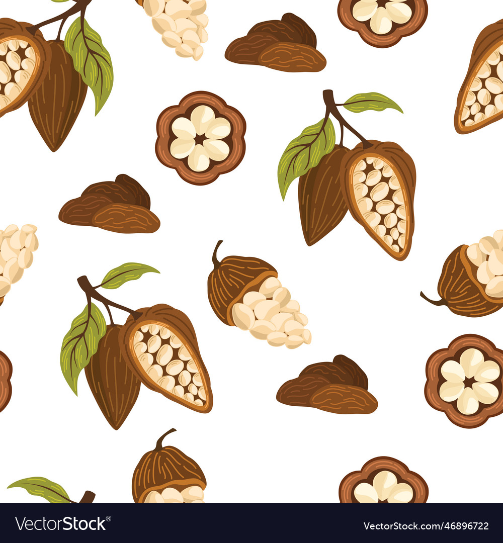 0318 cocao pattern Royalty Free Vector Image - VectorStock