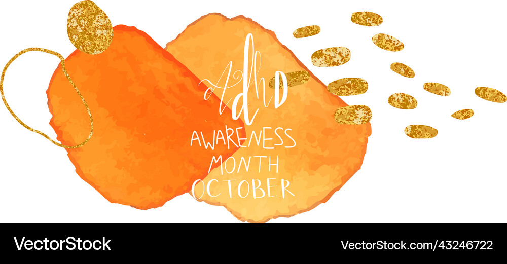 Adhd Attention Deficit Hyperactivity Disorder Vector Image
