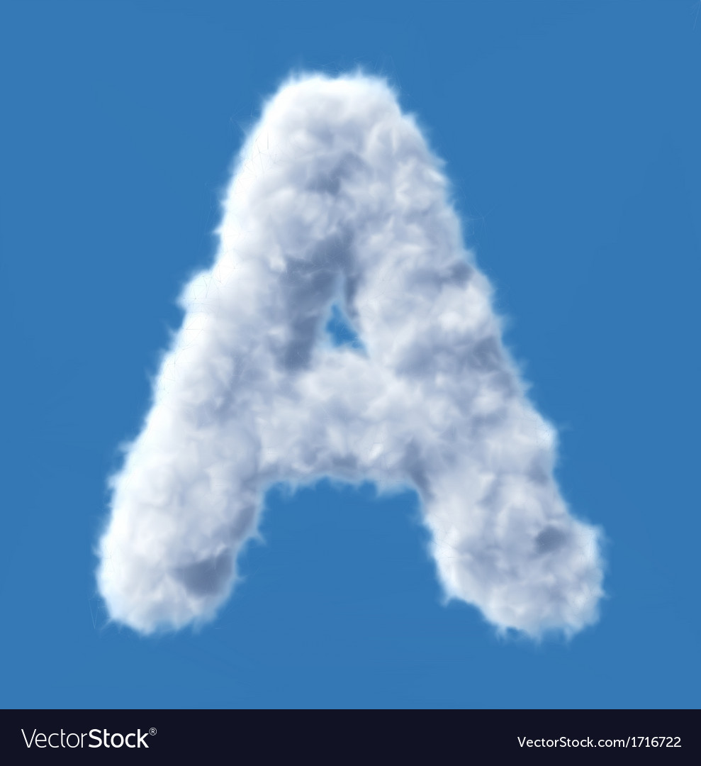Cloud letter Royalty Free Vector Image - VectorStock