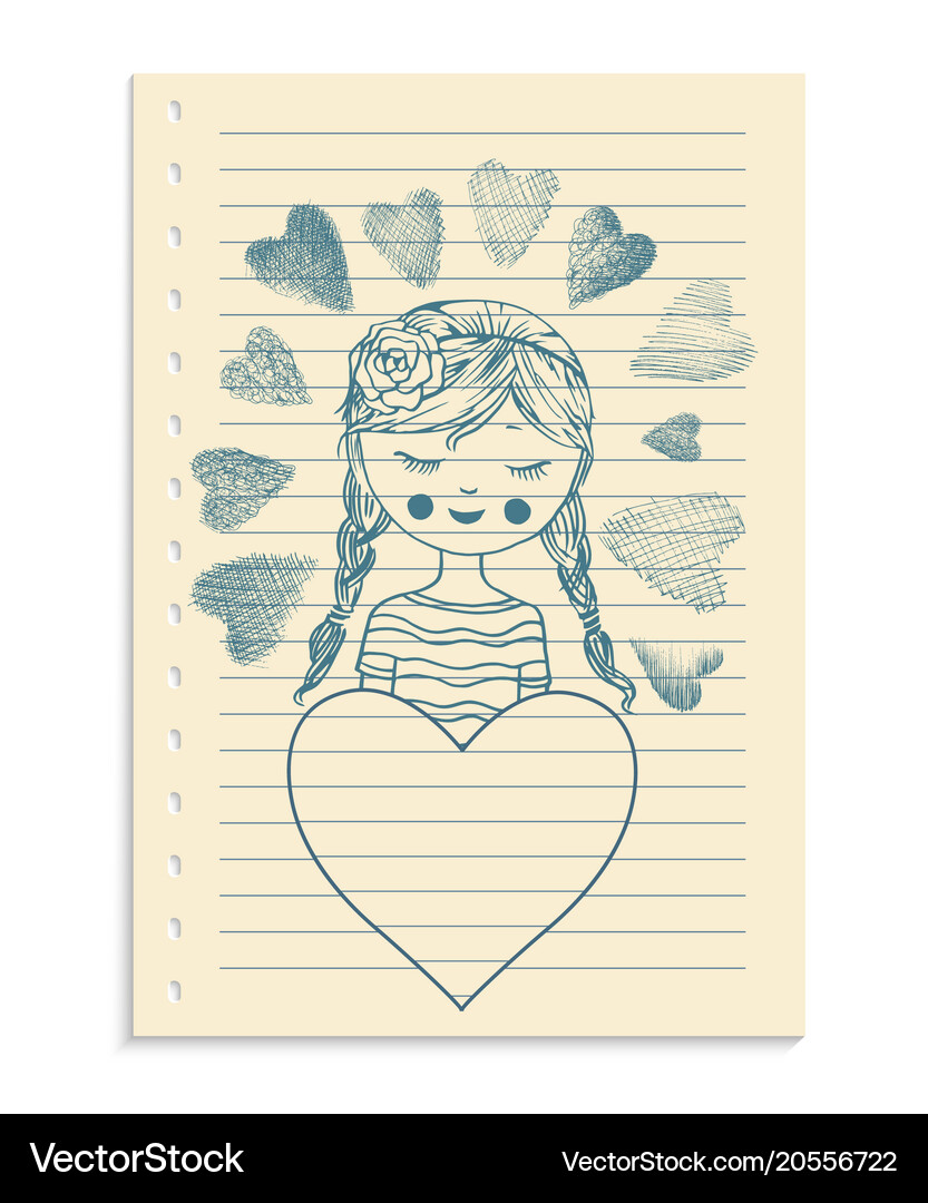 Cute sweet girl Royalty Free Vector Image - VectorStock